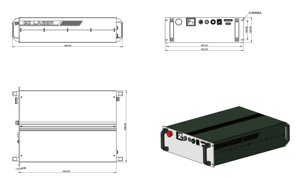 1000W MOPA pulsed fiber laser (water cooled)